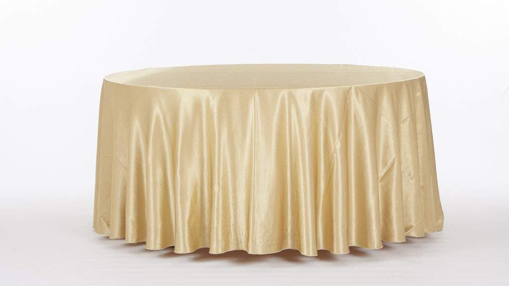 Gold Shiny Satin Tablecloth - Chair Decor