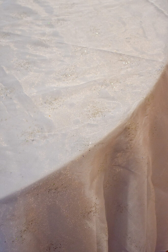 White Sparkle Overlay - Chair Decor