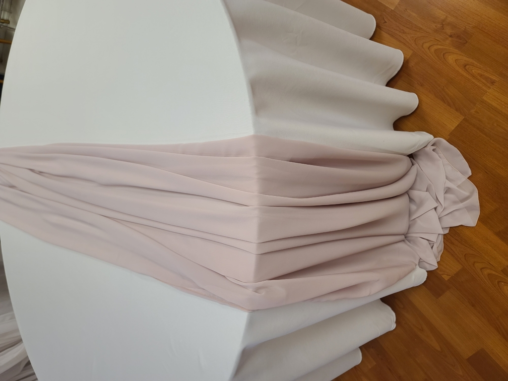 Dusty Rose Sheer Runner - Chair Decor